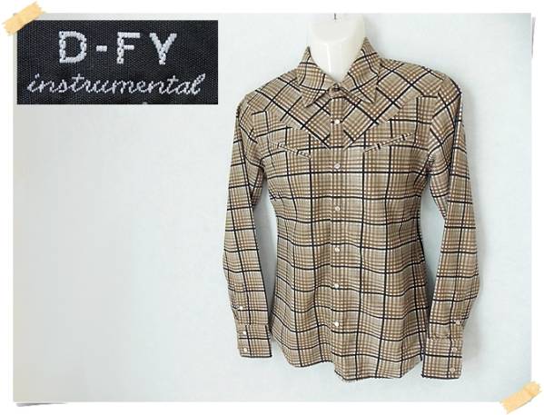 D-FY ブラウン長袖チェックシャツ サイズL(Lサイズ)｜売買されたオークション情報、yahooの商品情報をアーカイブ公開 - オークファン ...