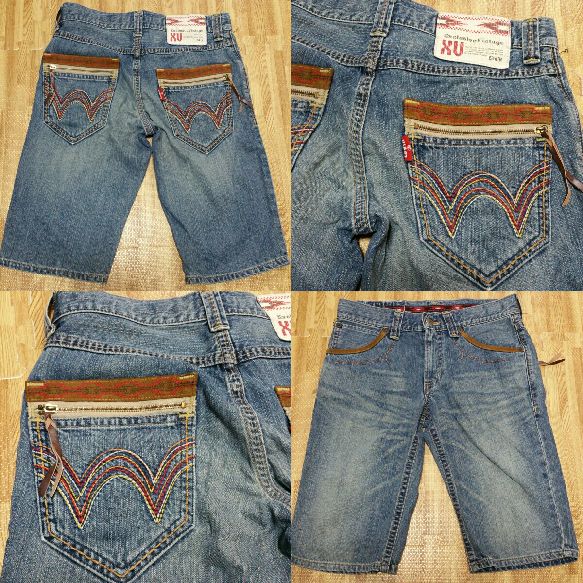 EDWIN エドウィン 4530 XV W30 胴囲82㎝ 股下32㎝ 股上25㎝ 裾幅22㎝ ウェスタン ショートパンツ ハーフパンツ(W30)｜売買されたオークション情報、yahooの商品 ...