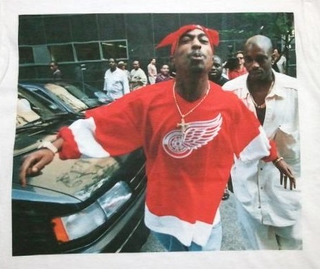 2PAC SPITTING T-SHIRT WHITE SIZE M FRUIT OF THE LOOM TUPAC BOOTLEG ...