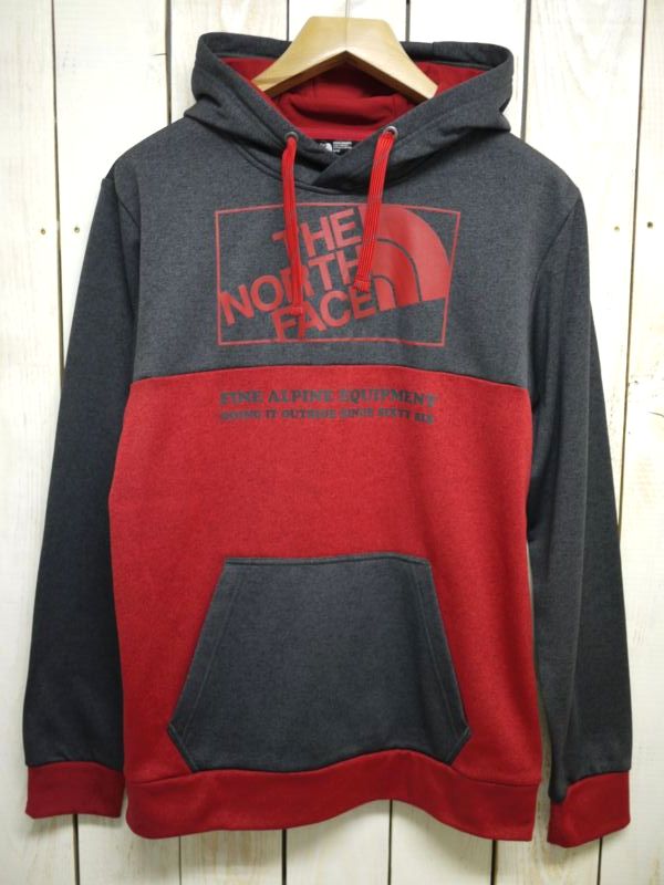 k139 サンプル ザ ノースフェイス パーカー フーディー ダークグレーヘザー/レッド M THE NORTH FACE M SURGENT ...