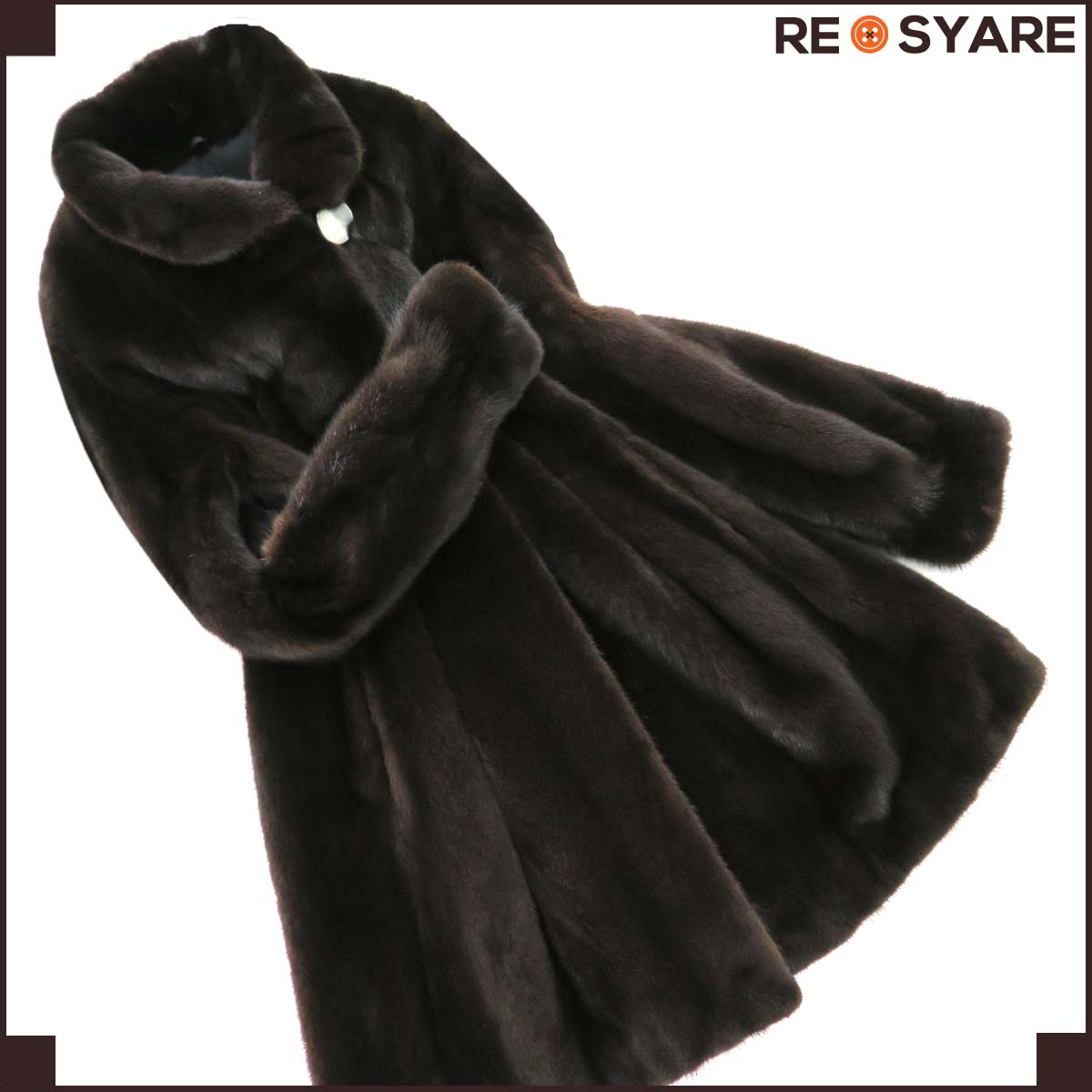 高級 柔らか ブラックグラマ ダーク ミンク 本毛皮 ラウンドカラー コート 丸襟 F 28210(ミンク)｜売買されたオークション情報、yahooの商品情報をアーカイブ公開 - オークファン ...