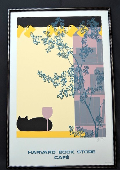 GY742-8 JAN.V.ROY ポスター ハーバードブックスストアカフェ 黒猫とワイングラス 額装(その他)｜売買されたオークション情報 ...