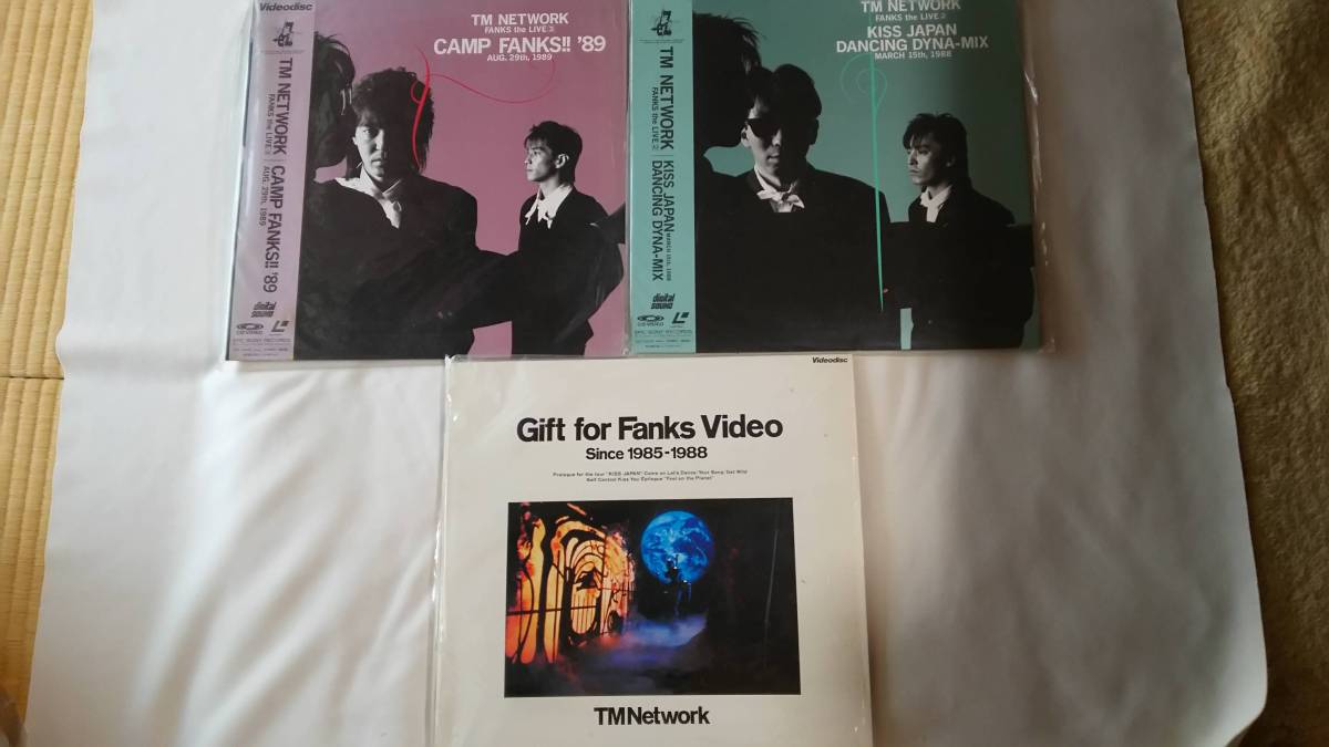 TM NETWORK レーザーディスク LD 3枚セット Gift for fanks Video 1985-88 / KISS JAPAN LIVE2 1988 / CAMP FANKS ...