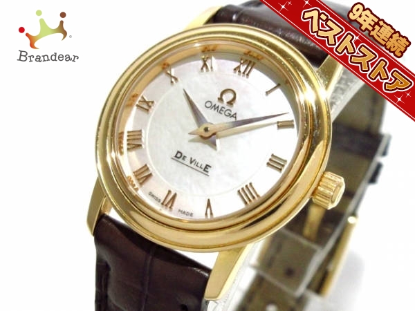 OMEGA オメガ 腕時計 デビル 4693.71.02 レディース K18PG/革ベルト/シェル文字盤 白(デビル)｜売買されたオークション情報、yahooの商品情報をアーカイブ公開 ...