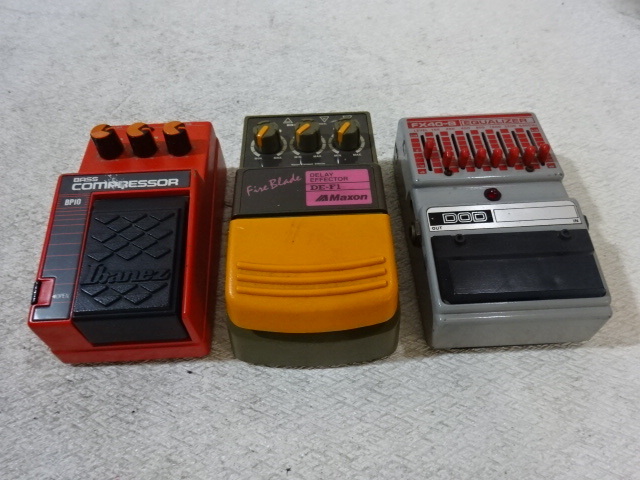 3台セット Ibanez BP10/Maxon DE-F1/DOD FX40-B アイバニーズ マクソン エフェクター イコライザー ベース ...