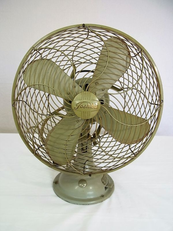 古い扇風機 東芝 ADF-30B tokyo shibaura FAN-DIA 30cm アンティーク TOSHIBA 東京芝浦 昭和レトロ ...