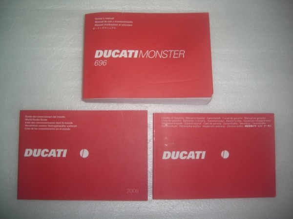 ドゥカティ DUCATI モンスター M696 オーナーズマニュアル 取扱説明書 取説 日本語付 品(ドゥカティ)｜売買されたオークション情報、yahooの商品情報をアーカイブ公開 ...
