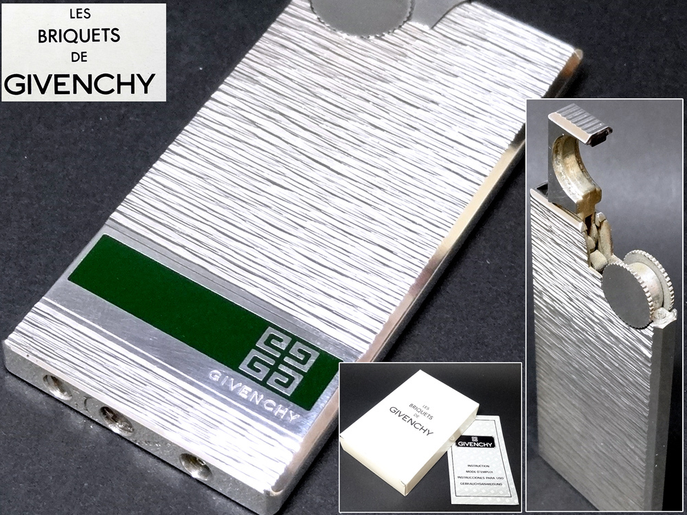 侍 GIVENCHY ジバンシー 薄型 フリント式 シルバー ガスライター BOX付 k1909(ガスライター)｜売買されたオークション情報、yahooの商品情報をアーカイブ公開 ...