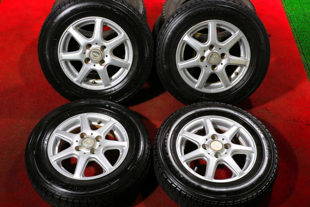 155/80R13 GOODYEAR ICE NAVI ZEA2 スタッドレス4本SETカローラスターレットターセルパッソヴィッツプラッツロゴ ...