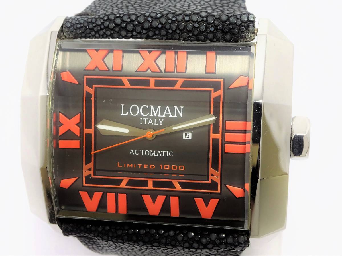 LOCMAN ロックマン Ref.230 1000本限定 メンズ スクエア グレー デイト 純正ブレス 裏スケ 時計 箱 保証書付き W4210(3針＋カレンダー)｜売買されたオークション情報 ...