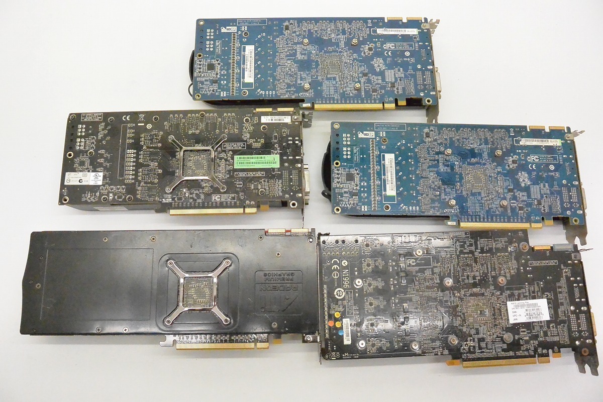 JUNK AMD ATI RADEON GPU ジャンクグラボ14枚セット PCI-E HD6970 HD5870 HD5850 HD7750 ...