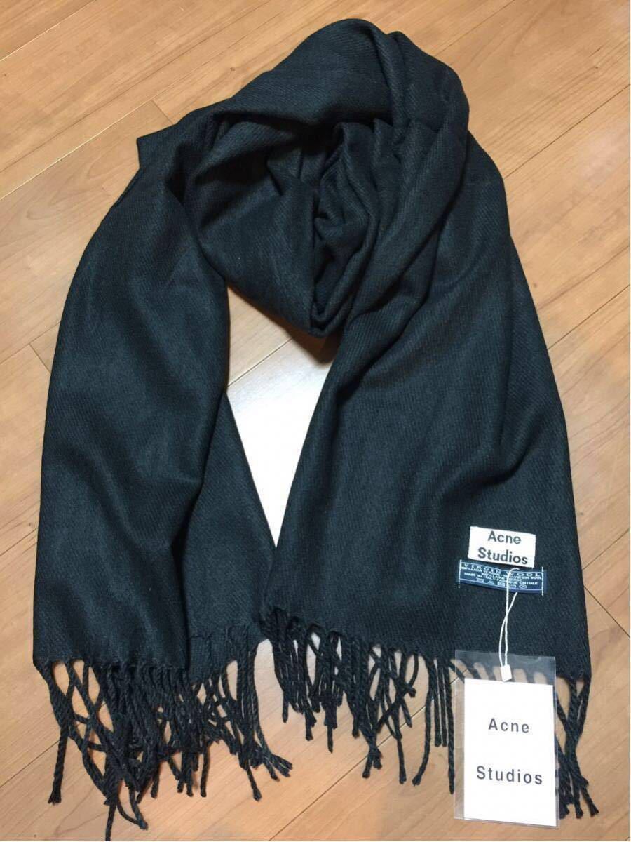アクネ ACNE studios インポート Virgin wool 100％ ウール100％ 大判マフラー ストール ブラック(女性用)｜売買されたオークション情報、yahooの商品情報を ...