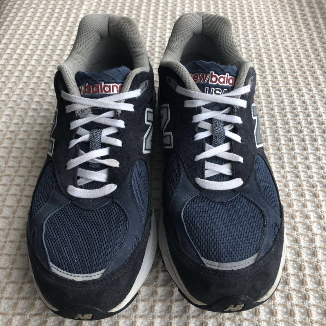 USA製 ニューバランス 990 26cm New Balance M990NV3 D ネイビー 紺 スエード メンズ スニーカー US10 ...
