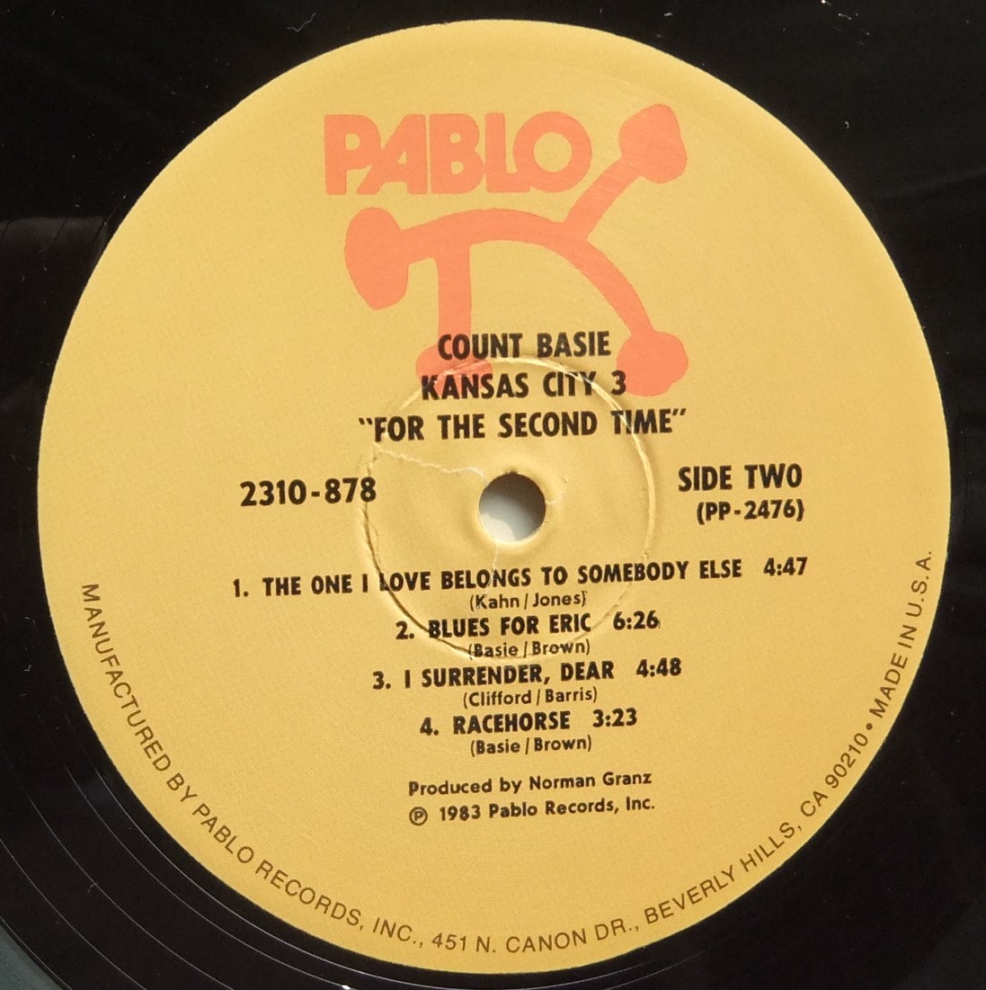 COUNT BASIE 3 / Kansas City For the Second Time Pablo 2310-878(ジャズ一般 ...