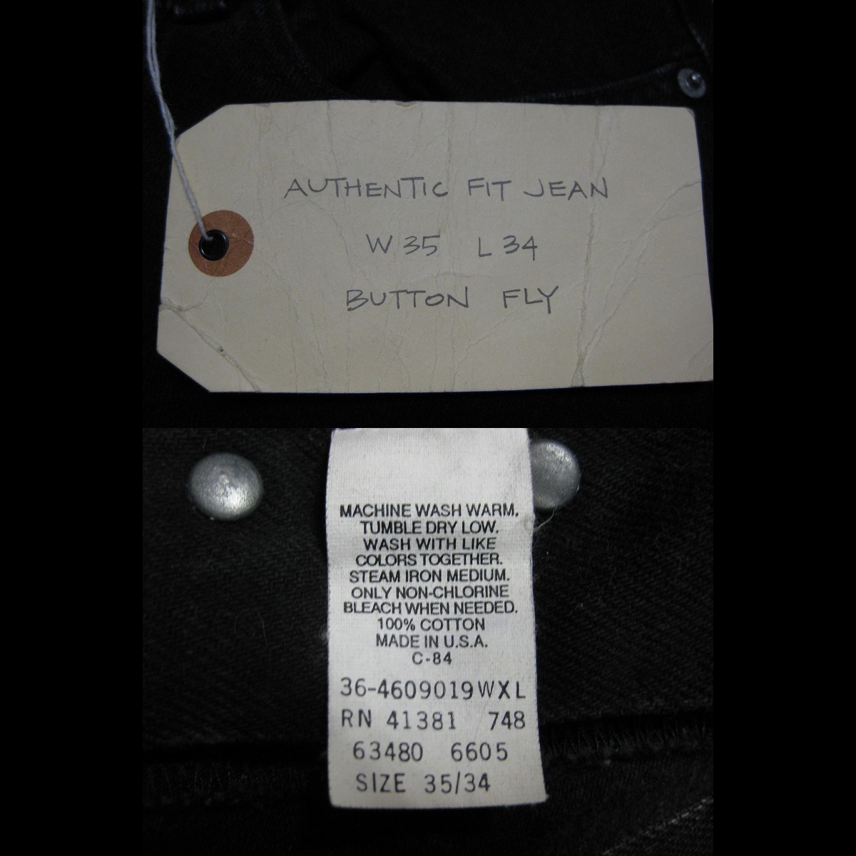 Y 299 RRL DOUBLE RL RALPH LAUREN ラルフローレン タグ付 USA製 90s ブラック デニム パンツ W35 ...