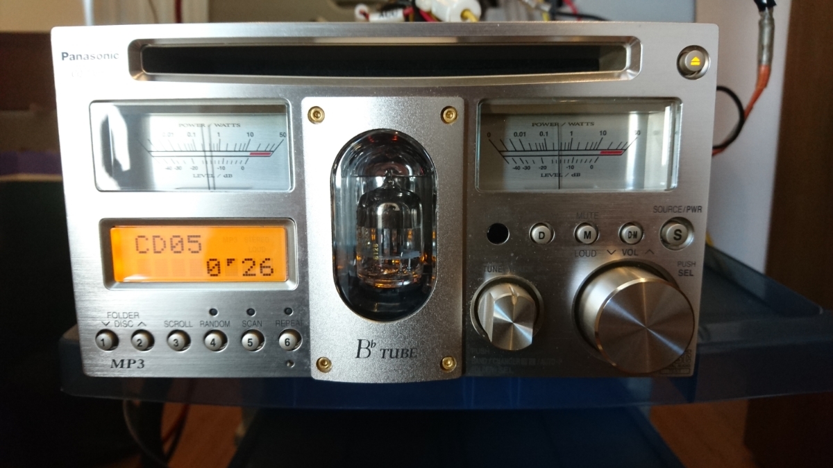 CQ-TX5500D 真空管 カーオーディオ パナソニック ヴィンテージ管 Western Electric WE396A仕様 み レア 完動 ...