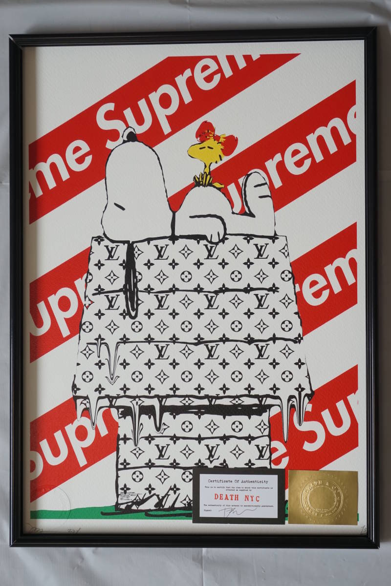 2019年版 世界限定100枚 DEATH NYC スヌーピー supreme ルイヴィトン SNOOPY Vuitton シュプリーム LV ...