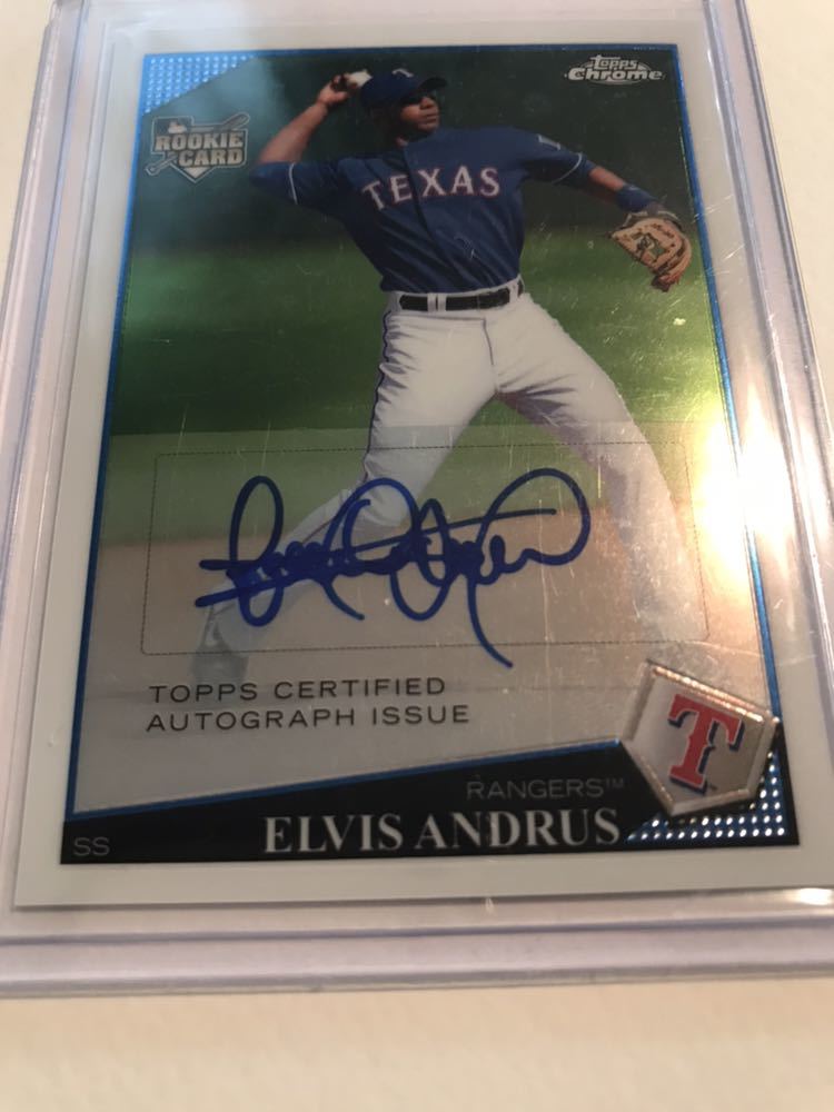 2009 Topps Chrome Elvis Andrus autograph rookie エルビス アンドラス ルーキー直筆サインカード ...