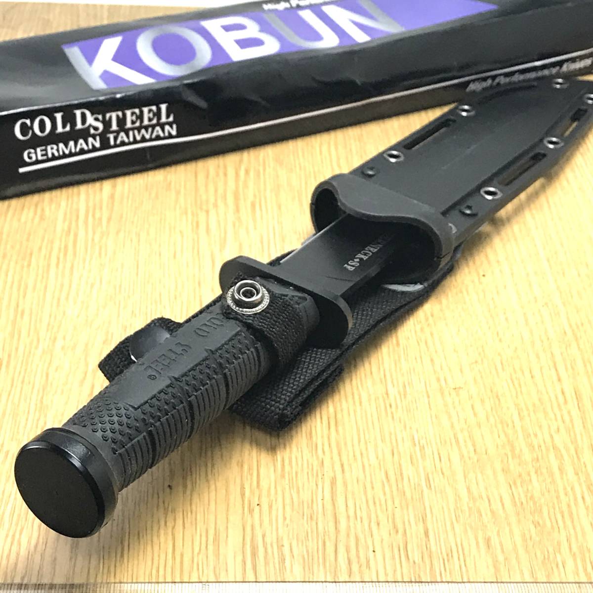 全長30㎝ 大型ナイフ バトニング最適ブラックブレード LEATHERNECK-SF/COLD STEEL KOBUN GERMAN ...