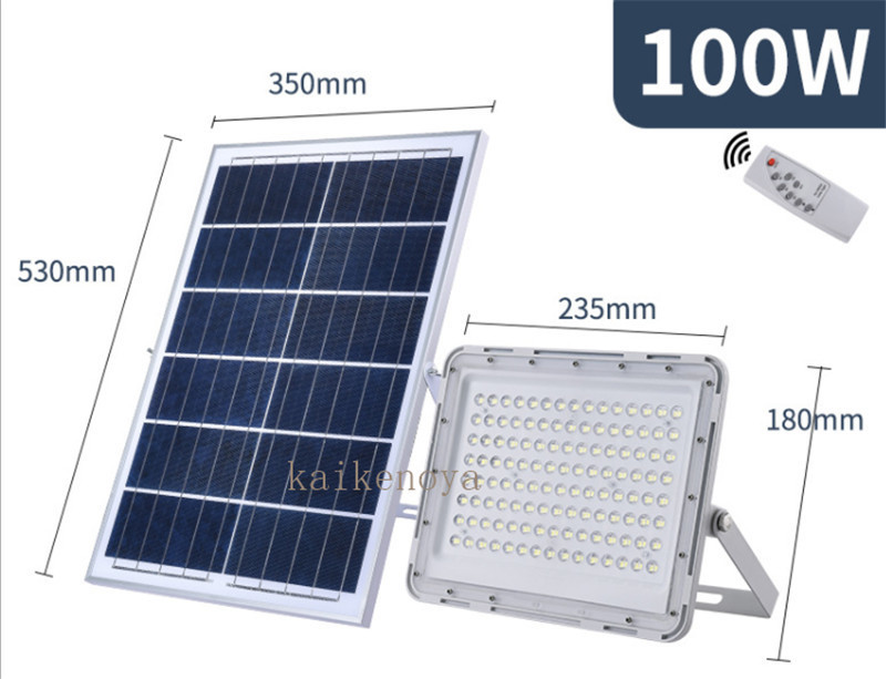 推薦 100Wソーラーライト 省エネ ガーデンライト 屋外照明 太陽光発電 ソーラー充電式撥水 防災ライト 電気代ゼロ リモコン付 V026 ...