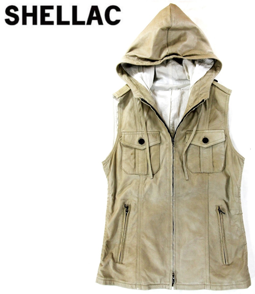 定価 定価102 900円 SHELLAC シェラック 加工 フードレザーベスト 羊革(トップス)｜売買されたオークション情報、yahooの商品情報をアーカイブ公開 - オークファン ...