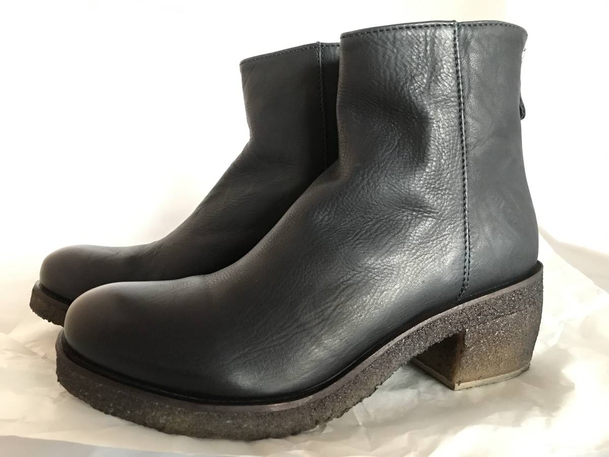 品 Secchiari Michele Italy 後ろジップショートブーツ サイズ37235cm｜売買されたオークション情報