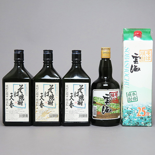 そば焼酎 飲み比べ 未開栓 5本 雲海 25% 1800ml 雲海 25% 720ml 天春 25% 720ml(そば焼酎)｜売買されたオークション情報、yahooの商品情報をアーカイブ公開 ...