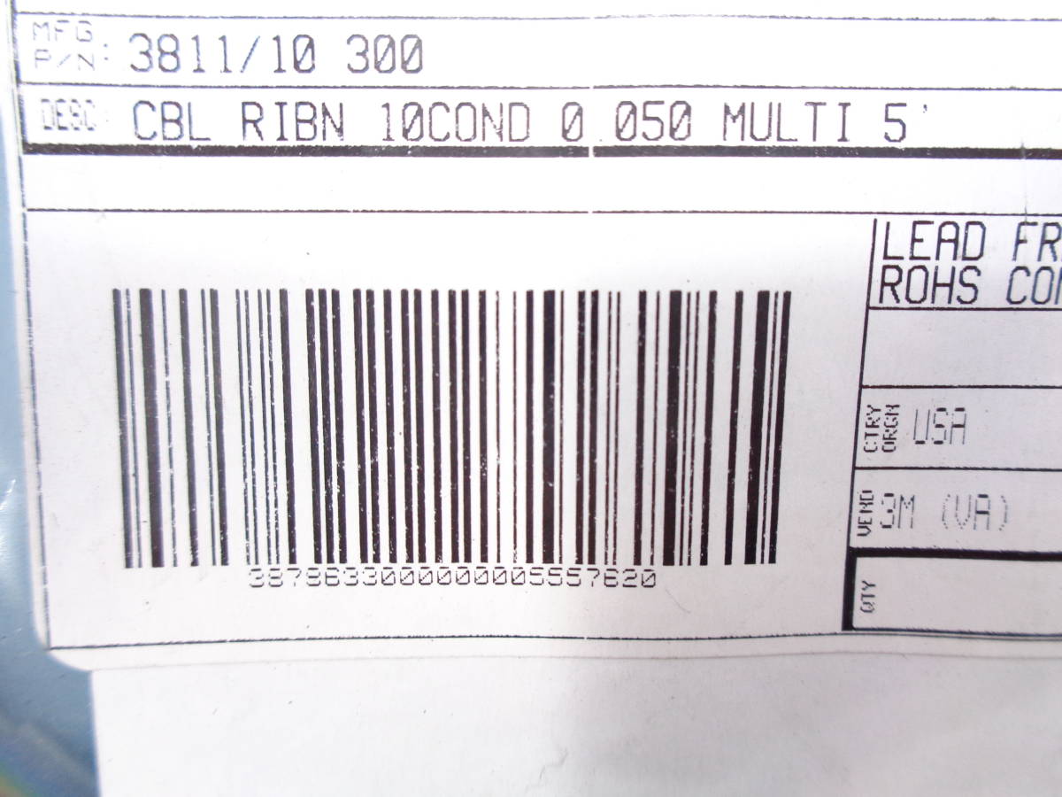1円 3M Electronic Solutions Division 3811/10-300 フラットケーブル .050" 26 AWG ...