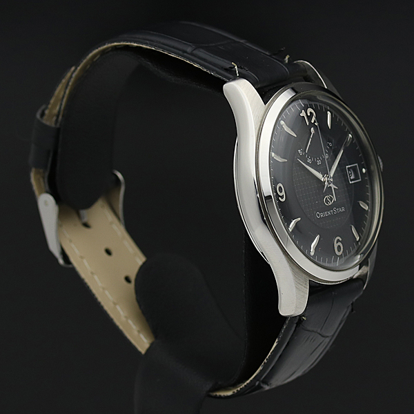 1円 稼働 良品 オリエントスター クラシック パワーリザーブ EJ00-C0 CS AT 裏スケ デイト 黒文字盤 レザー メンズ腕時計 071 184(オリエントスター)｜売買された ...