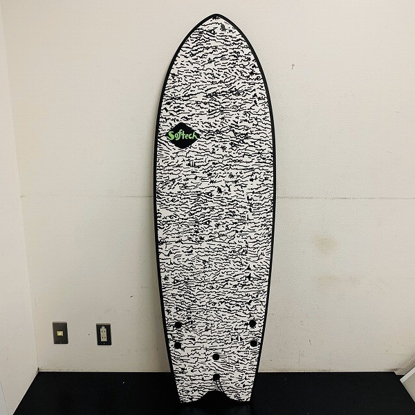 T011-I13-1718 引取限定 SOFTECH SURFBOARDS KYUSS KING ROCKET FISH 5.8 ソフテック サーフボード スポンジ ソフトボード 現状品⑪(5 ...