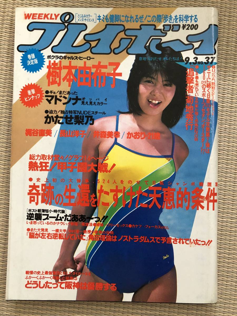 b23-14/週刊プレイボーイ 1985年 昭和60年9月3 ピン/マドンナ カラ-/樹本由布子6P かたせ梨乃5P 井森美幸4P 梶谷直美5P 長山洋子5P マッタ4(アイドル、芸能人 ...