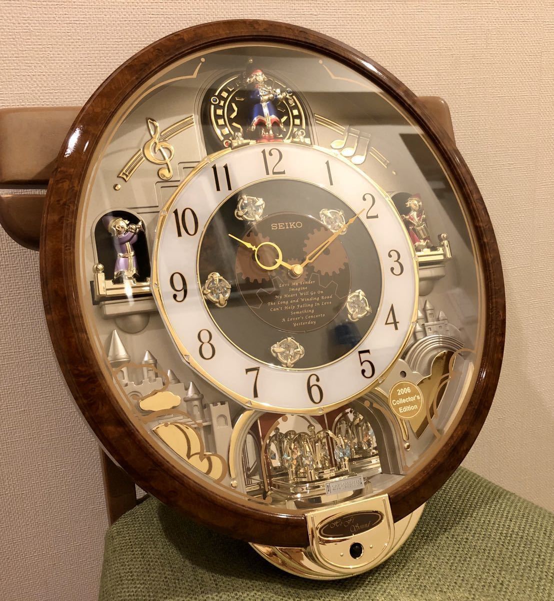 海外限定 激レア セイコー からくり時計 QXM147BRH SEIKO 掛け時計 メロディ シール付き(一般)｜売買されたオークション情報 ...