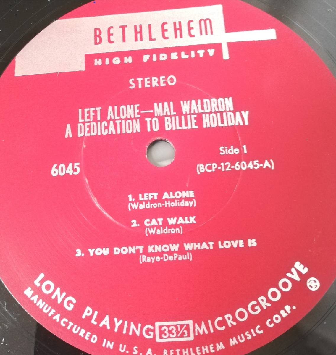 レア Left Alone Mal Waldron - Bethlehem BCP 6045 - STEREO レコード LP アナログ ...
