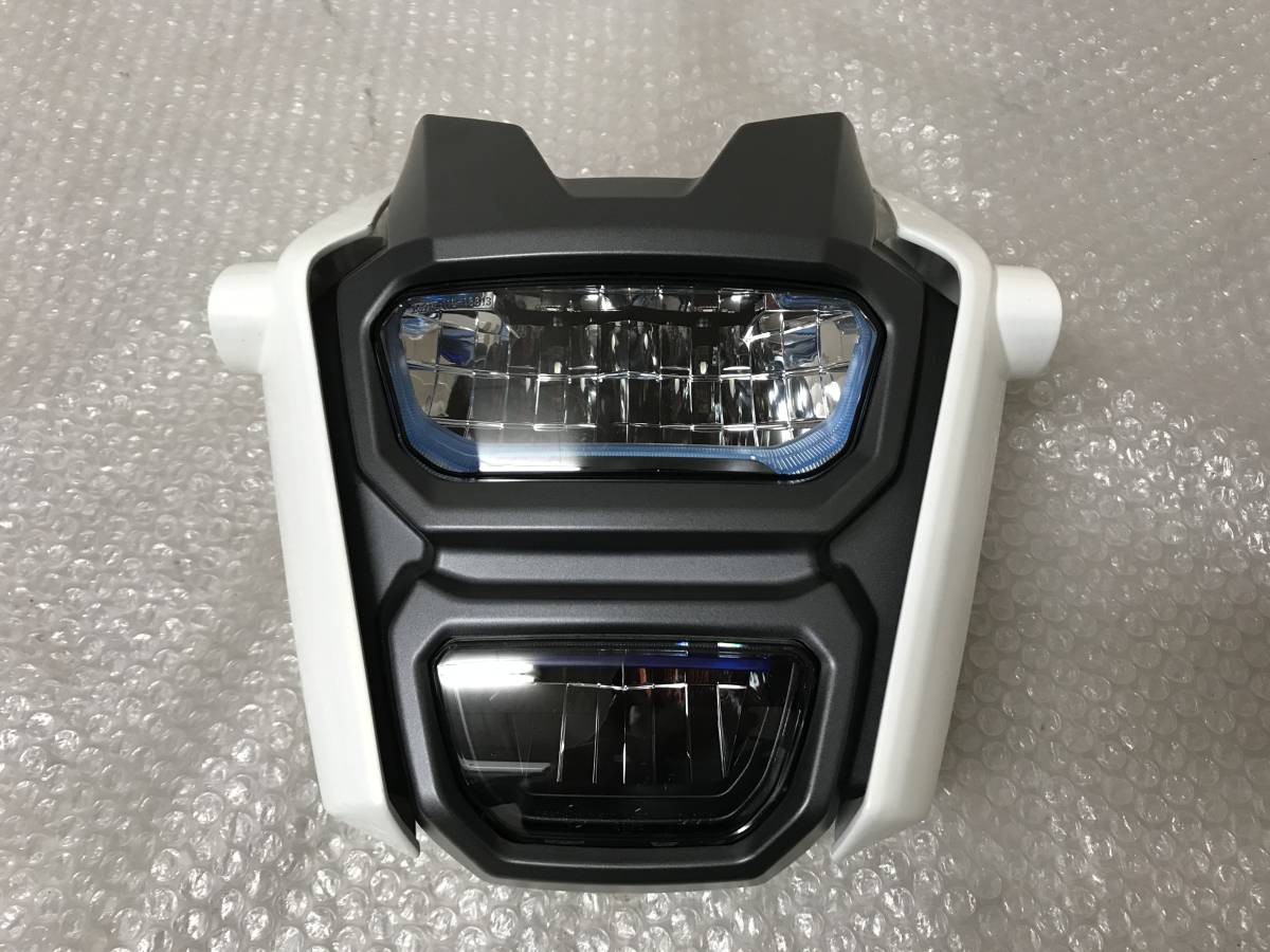 極上品 HONDA ホンダ JC16 グロム 後期 純正 LED ヘッドライト ヘッド ライト カウル カバー 付 パールホワイト GROM ...