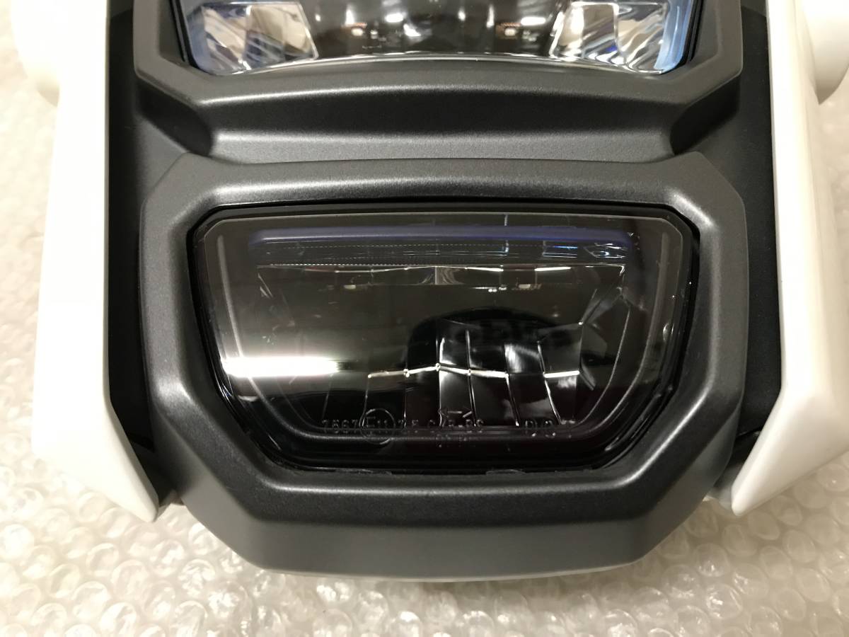 極上品 HONDA ホンダ JC16 グロム 後期 純正 LED ヘッドライト ヘッド ライト カウル カバー 付 パールホワイト GROM ...