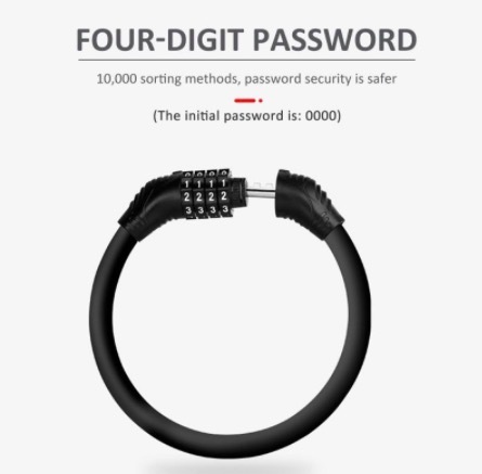 E0954：自転車 4桁パスワードロック ユニバーサル 盗難防止 自転車ロック(鍵、ロック)｜売買されたオークション情報、yahooの商品情報 ...