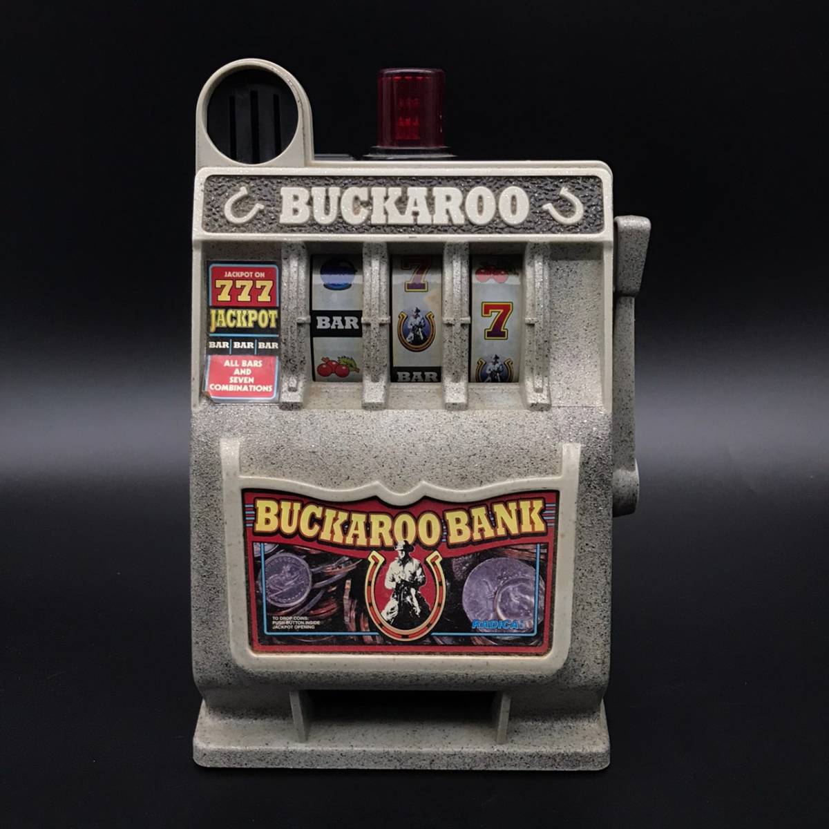 JR0411-93-13 BUCKAROO BANK スロットマシン型 貯金箱 ヴィンテージ インテリア ジャンク 16x15x23.5cm ...