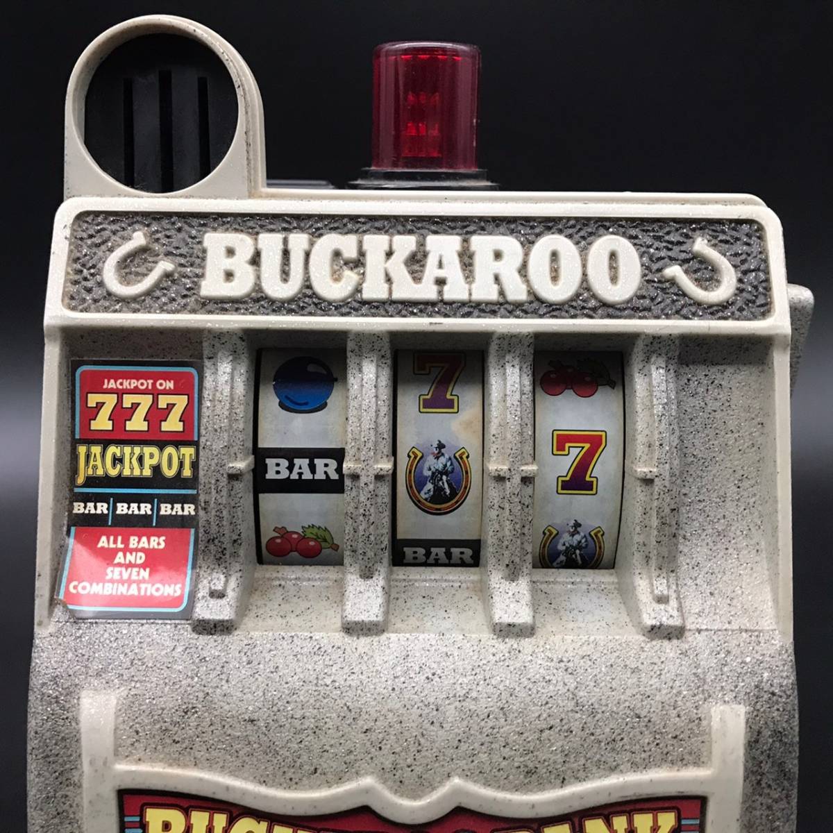 JR0411-93-13 BUCKAROO BANK スロットマシン型 貯金箱 ヴィンテージ インテリア ジャンク 16x15x23.5cm ...