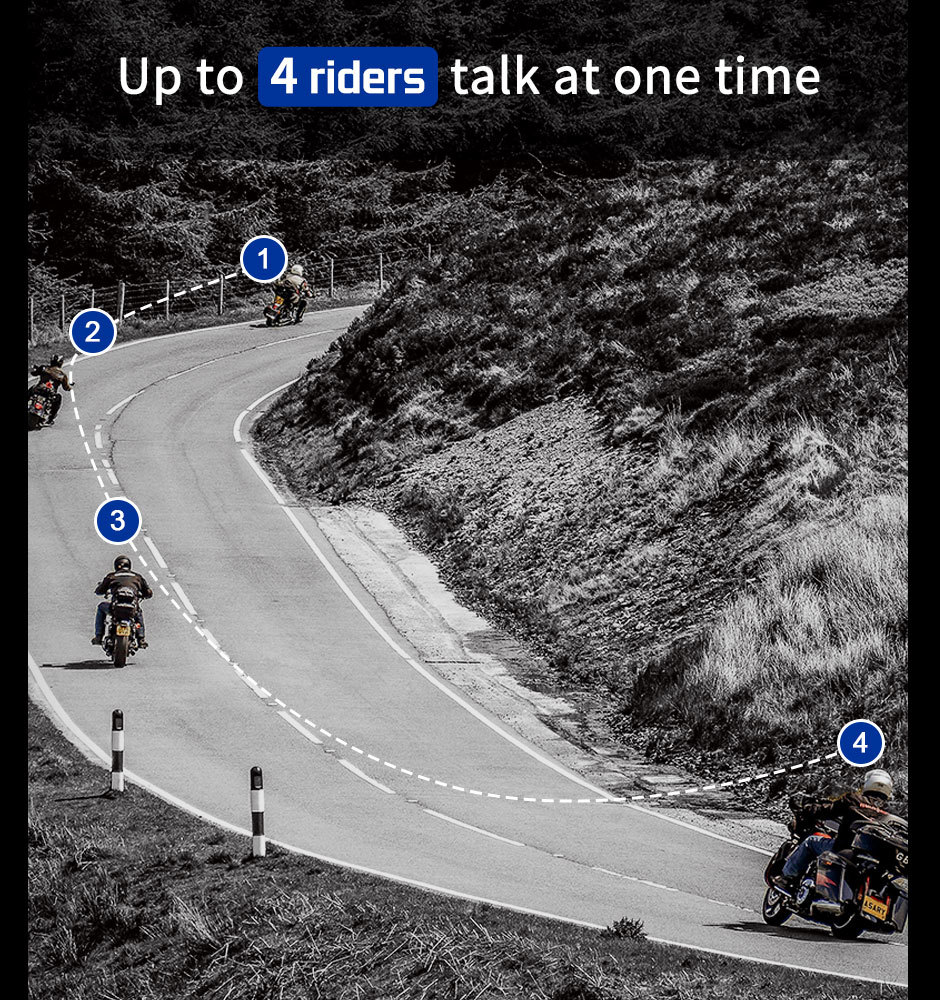 2個セット LEXIN LX- B4FM バイク インカム 4riders 4人同時通話 bluetooth インターコム ツーリング(その他 ...