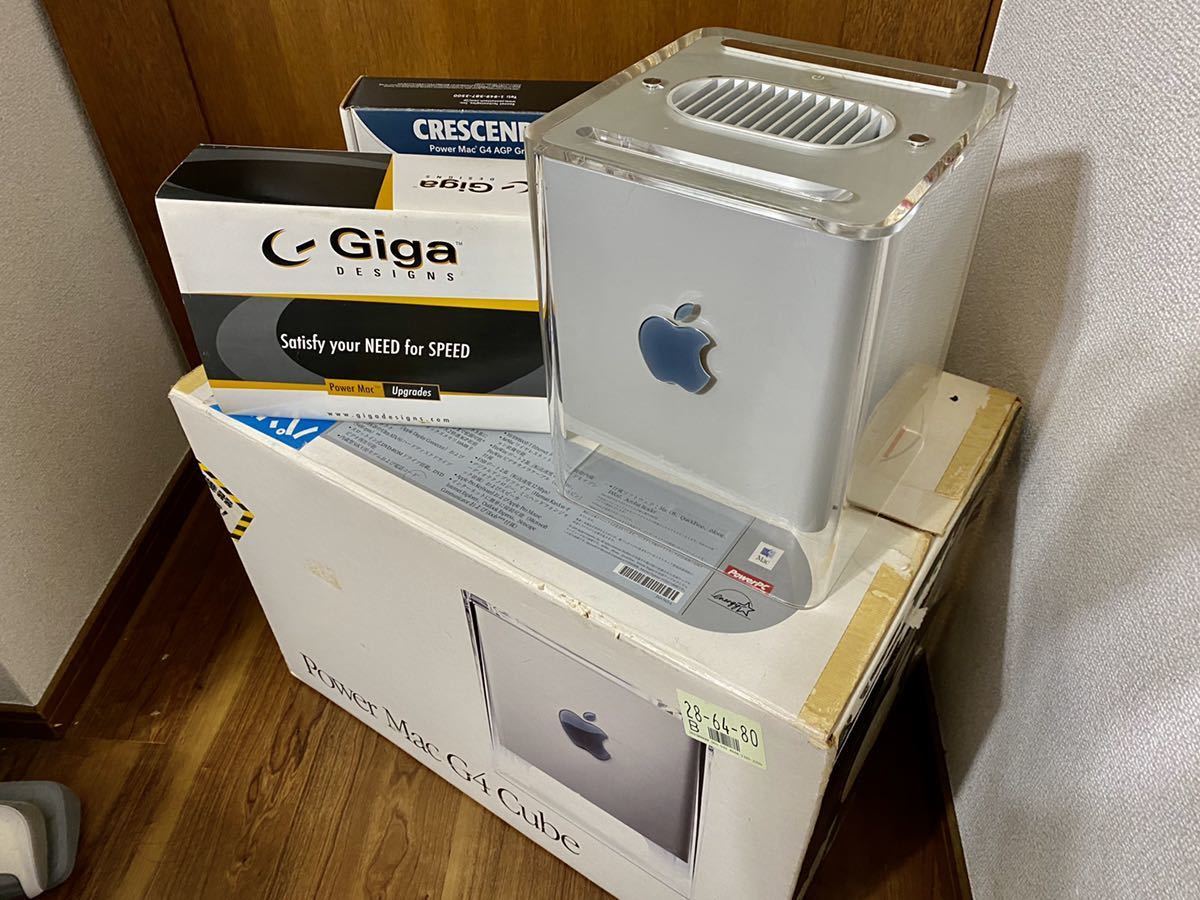 Apple PowerMac G4 Cube w/ SONNET CRESCENDO G4 1.2GHz GIGA Designs C-VRM ...