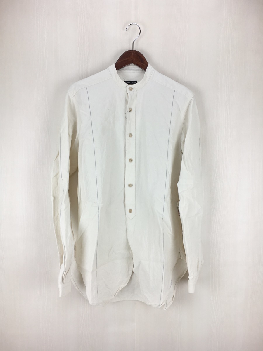 FRANKLEDER VINTAGE BLUE STRIPE BEDSHEET STAND COLLAR OLDSTYE/S/コットン/CRM ...