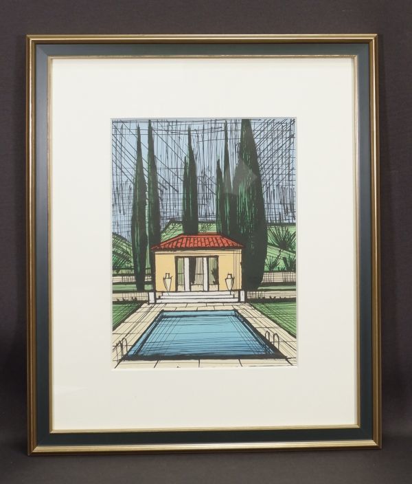 I515 ベルナール ビュッフェ 糸杉のある館 リトグラフ(石版画、リトグラフ)｜売買されたオークション情報、yahooの商品情報をアーカイブ ...