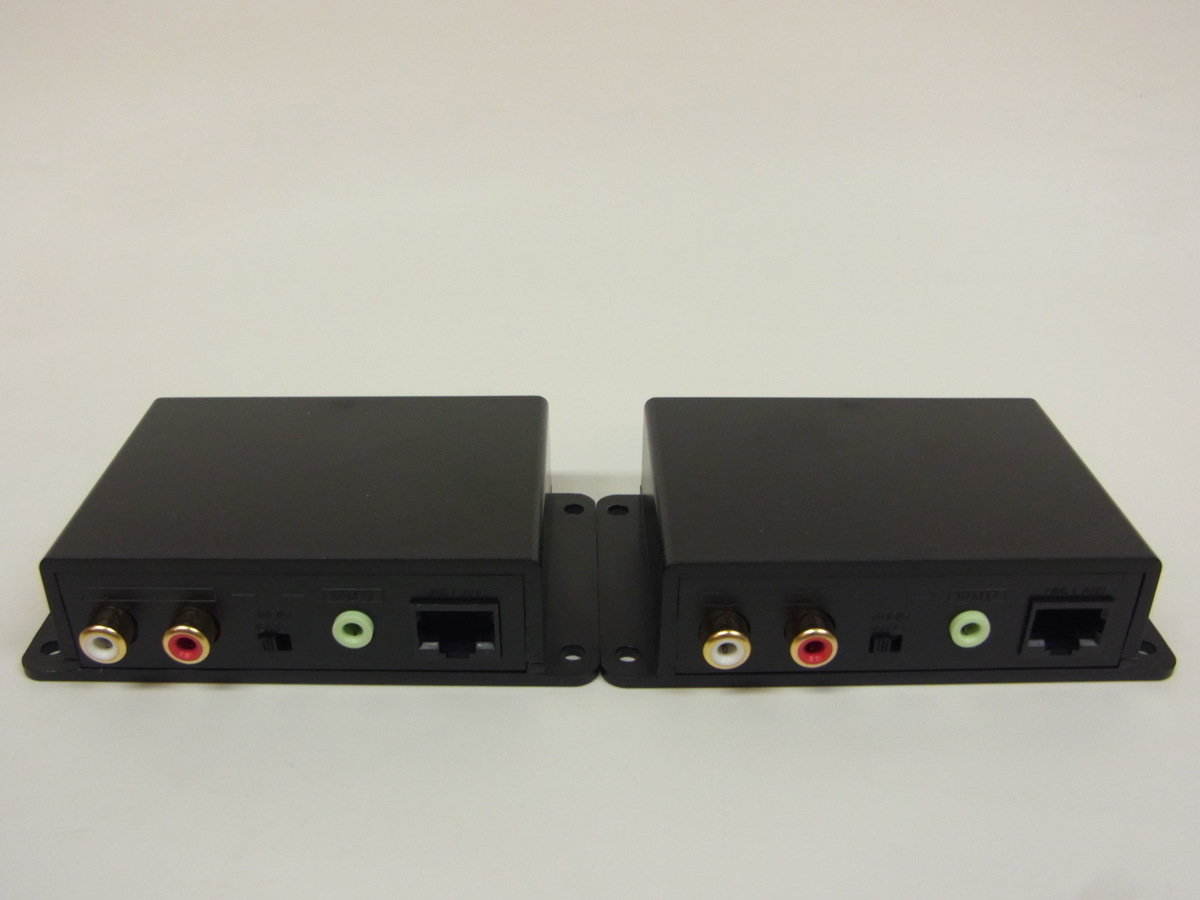 オーディオLANエクステンダー AE02 Stereo / Mini Stereo Audio CAT5 Extender 2台 ほぼ 品 ...