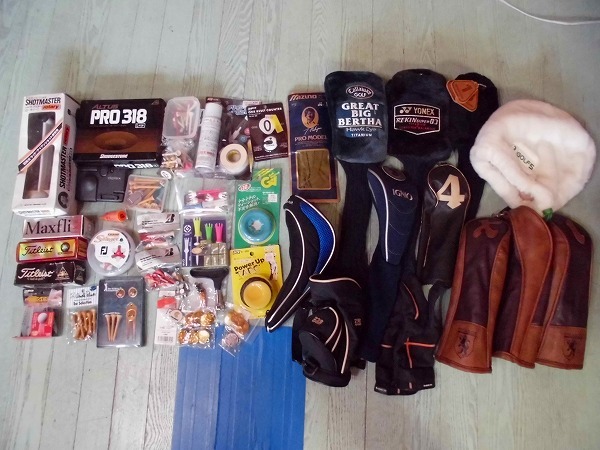 Sな1S ゴルフグッズ まとめて 大量 セット グローブ ゴルフボール ティー ヘッドカバー EDVARGE MIZUNO DAUYA ...
