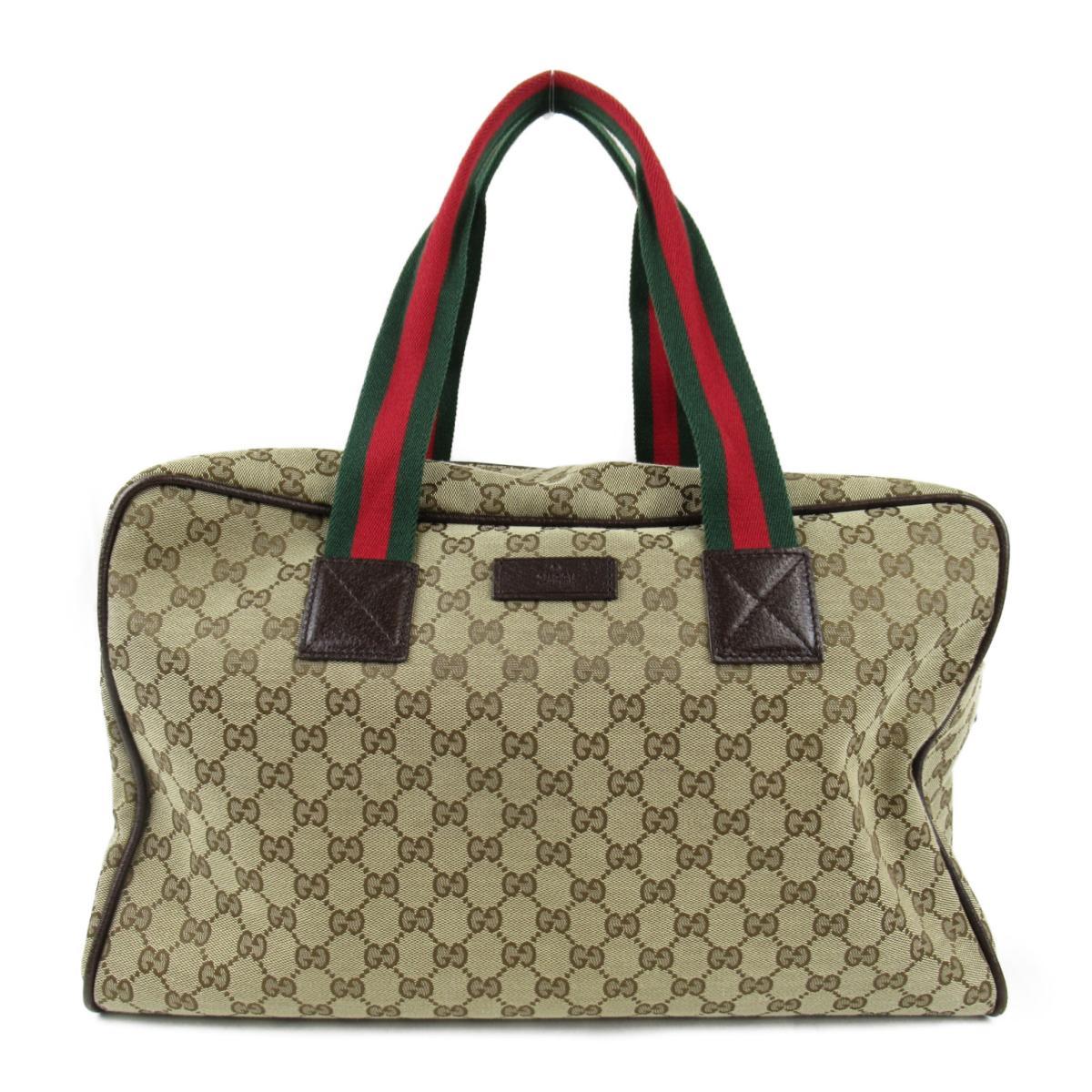 グッチ GGキャンバス ボストンバッグ ショルダーバッグ 153240 ランクA ベージュx ダークブラウン(その他)｜売買されたオークション情報、yahooの商品情報をアーカイブ公開 ...