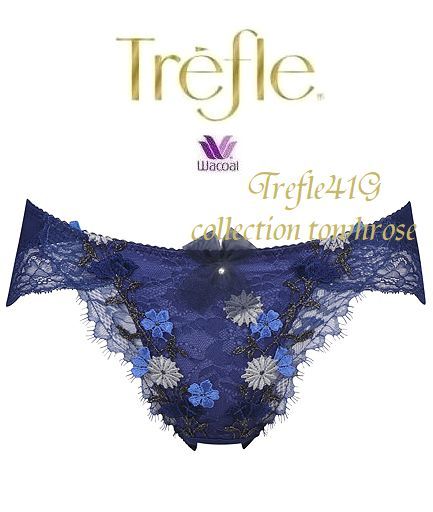 Wacoal/Trefle/トレフル/41G/花冠スワロフスキー/菫/秋桜/KO/青紺/ネイビー/ブルー/最高級/アイラッシュ/リバーレース/ショーツ/L/PBF741(スタンダード)｜売買さ ...