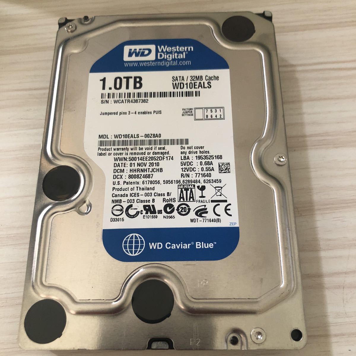 H529: /1428時間 WDC SATA WD10EALS-00Z8A0 3.5インチ 1TB(1TB～)｜売買されたオークション情報 ...