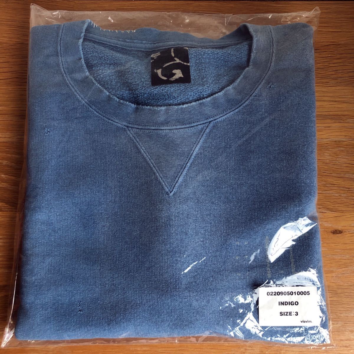visvim ICT JUMBO SWEAT L/S CRASH INDIGO SIZE3 SANJURO SKAGWAY HI G ...