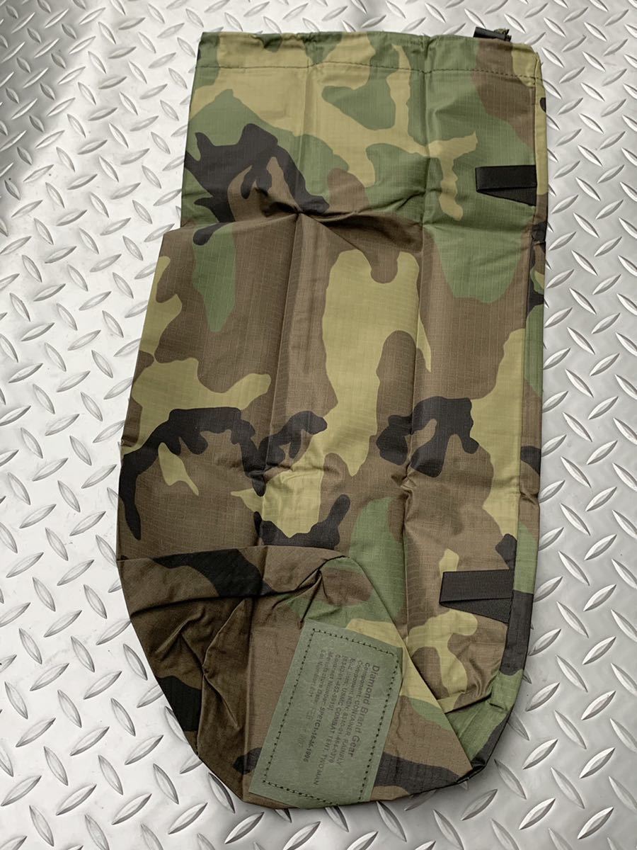 米軍実物 USMC DIAMOND BRAND コンバットテント フライ収納バッグ RECON／MARSOC ／SARC ウッドランド 迷彩 ...