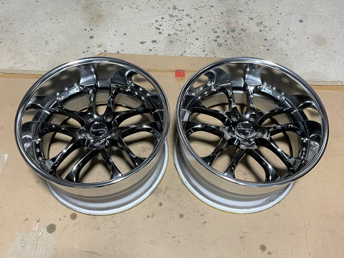 SSR MINERVA ミネルバ 19インチ 11J +11 5H PCD114.3 アルミ ホイール 2本セット 深リム 極太 ブラック ...